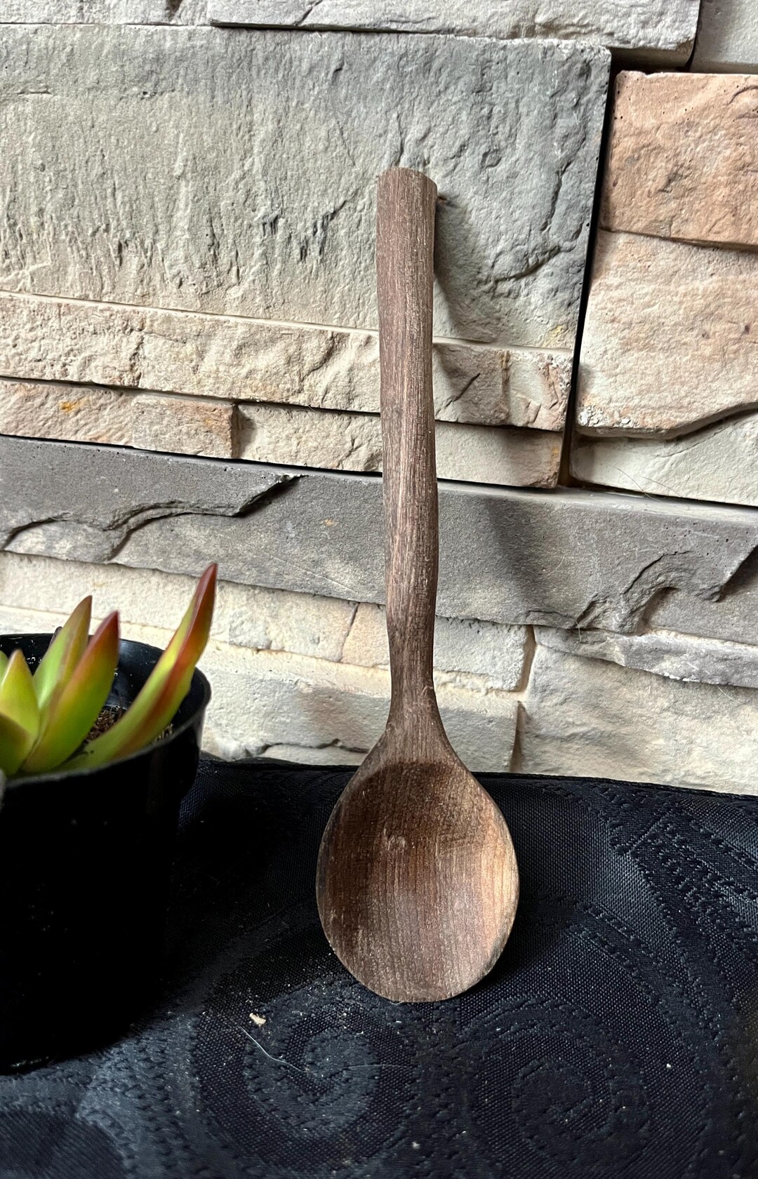 Premium Hand-carved Walnut Spoon | Made in the USA | Rustic Dining ...