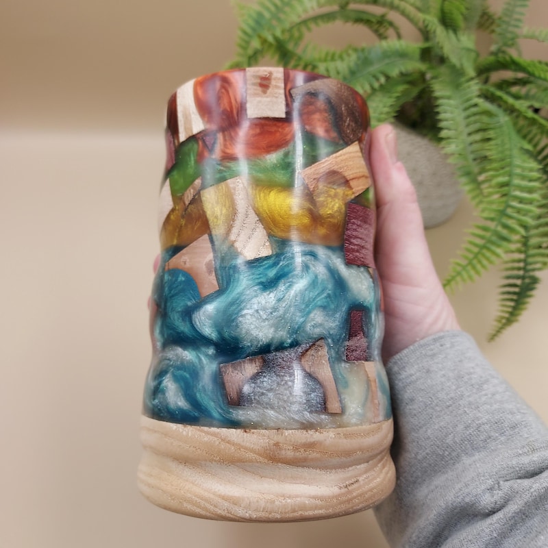 Epoxy Wood Turned Vase - Etsy