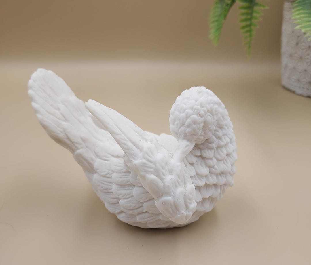 Vintage Italian Alabaster Dove Figurine White Marble Stone Bird Made in ...
