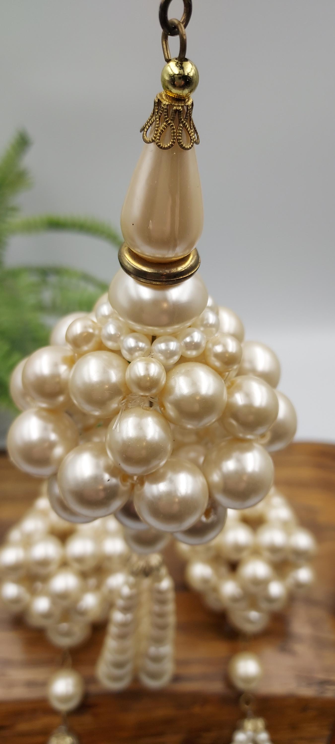 SALE Vintage Victorian Pearl Dangling Christmas Ornaments. Gorgeous ...