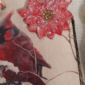 Handcrafted Cardinal Bird Wood Decor. Vignette Wall or Easel Display ...