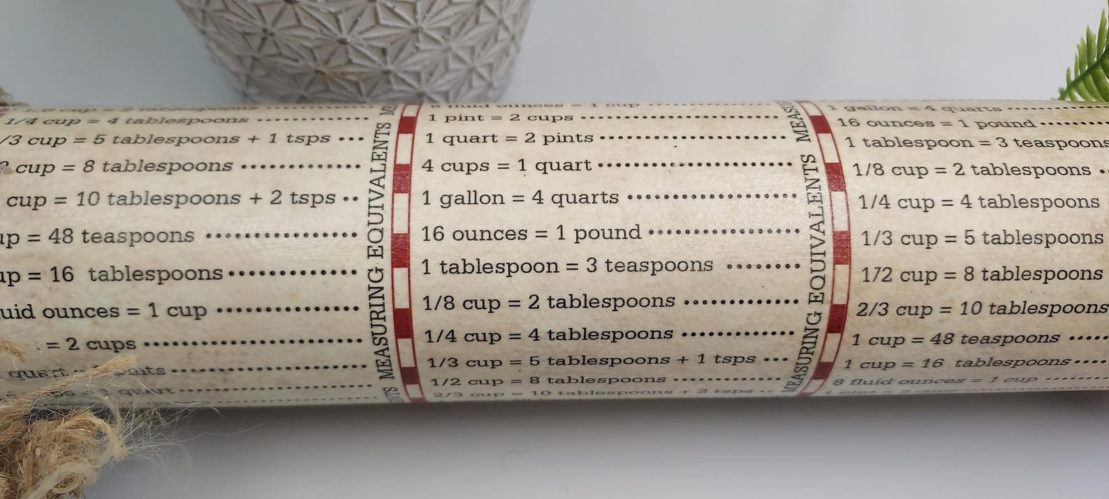 Country Kitchen Rolling Pin. Farmhouse Decor W Cooking Measurements ...