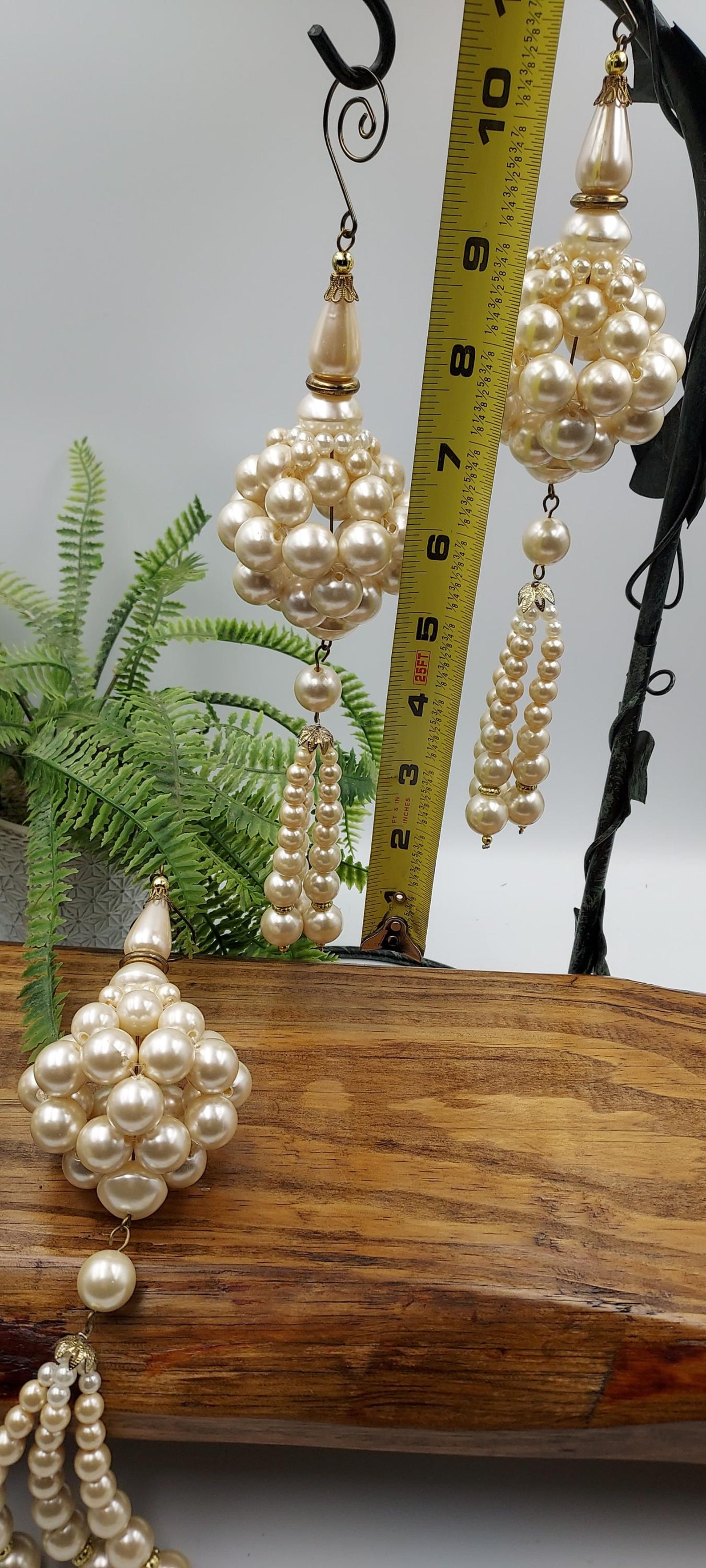 SALE Vintage Victorian Pearl Dangling Christmas Ornaments. Gorgeous ...