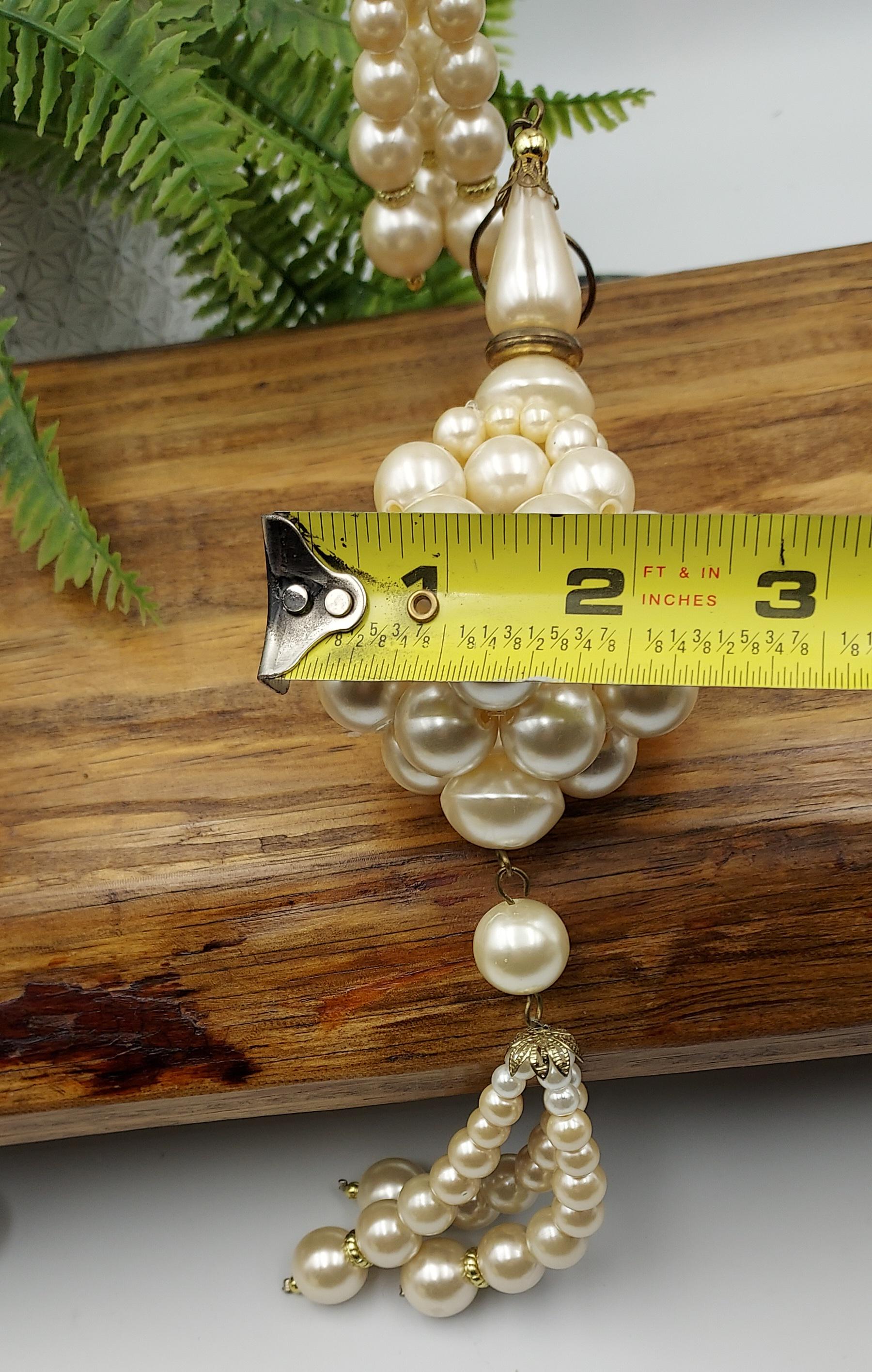 SALE Vintage Victorian Pearl Dangling Christmas Ornaments. Gorgeous ...
