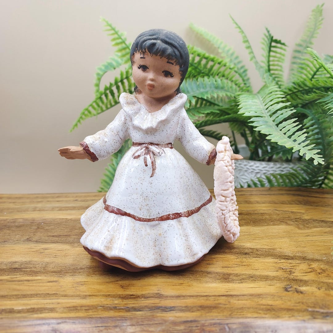 Vintage BCC of Hawaii Redware Pottery Figurine W Lei - Signed and ...