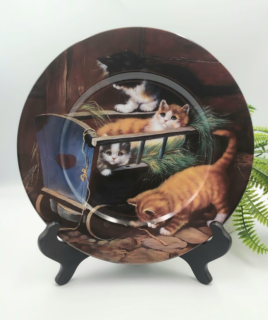 Vintage Porcelain Cat Plate. "the Playmates" by Kaiser Wolfgang / I ...