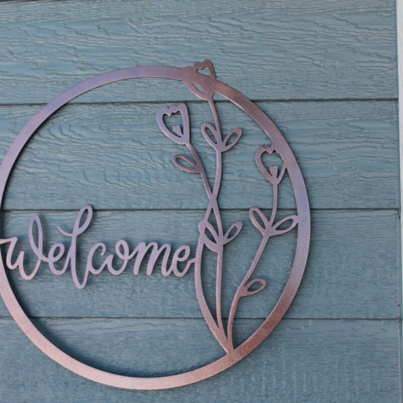Steel Welcome Sign - Etsy