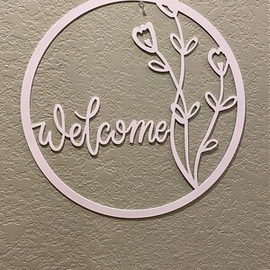 Metal, Flower, Welcome Sign - Etsy