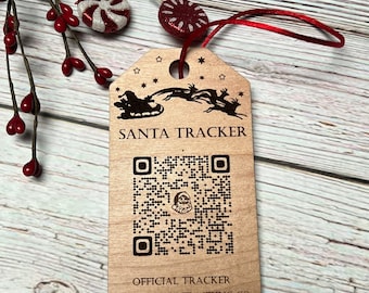 Santa Tracker Ornament With QR Code, Santa Tracker, QR Code Tracker for ...