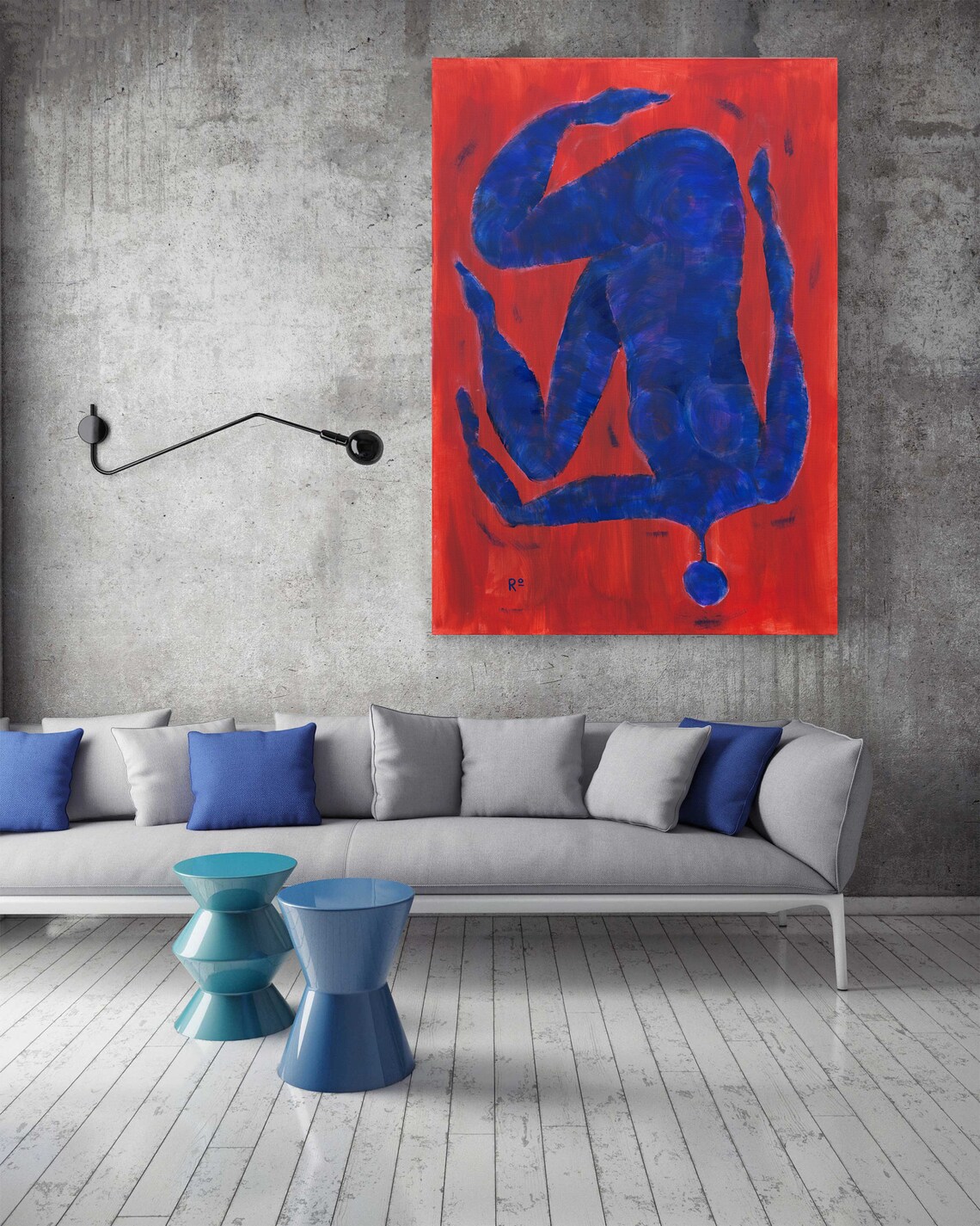 Modern Art Painting, Wall Art on Canvas, Oversize Abstract, Large ...