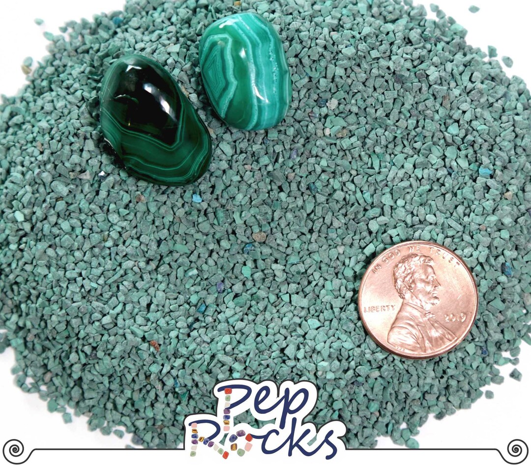 Malachite - Crushed Coarse Gemstone Sand. Great for Art, Jewelry, Wood ...