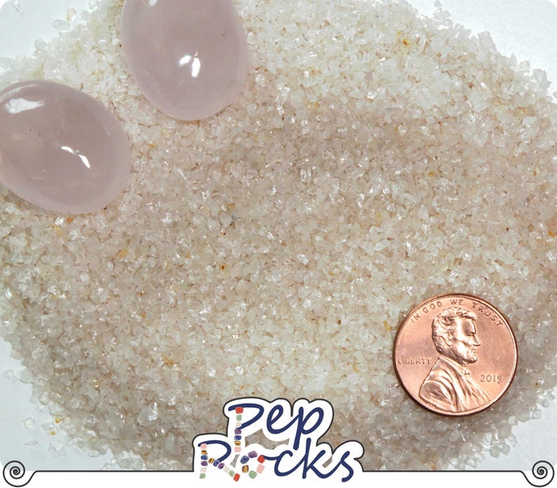 Rose Quartz - Crushed Coarse Gemstone Sand. Great for Art, Jewelry ...