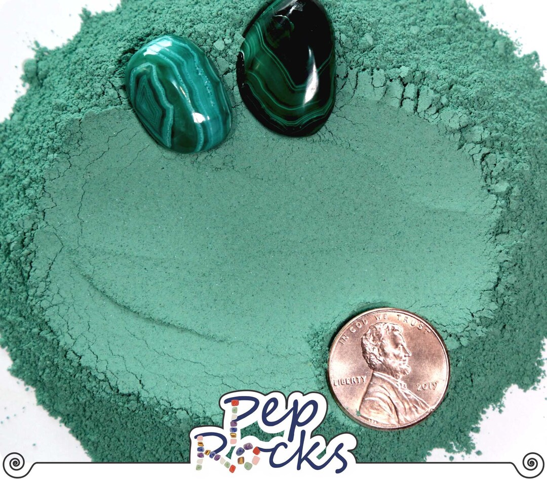Malachite - Crushed Fine Gemstone Powder. Great for Art, Jewelry, Wood ...