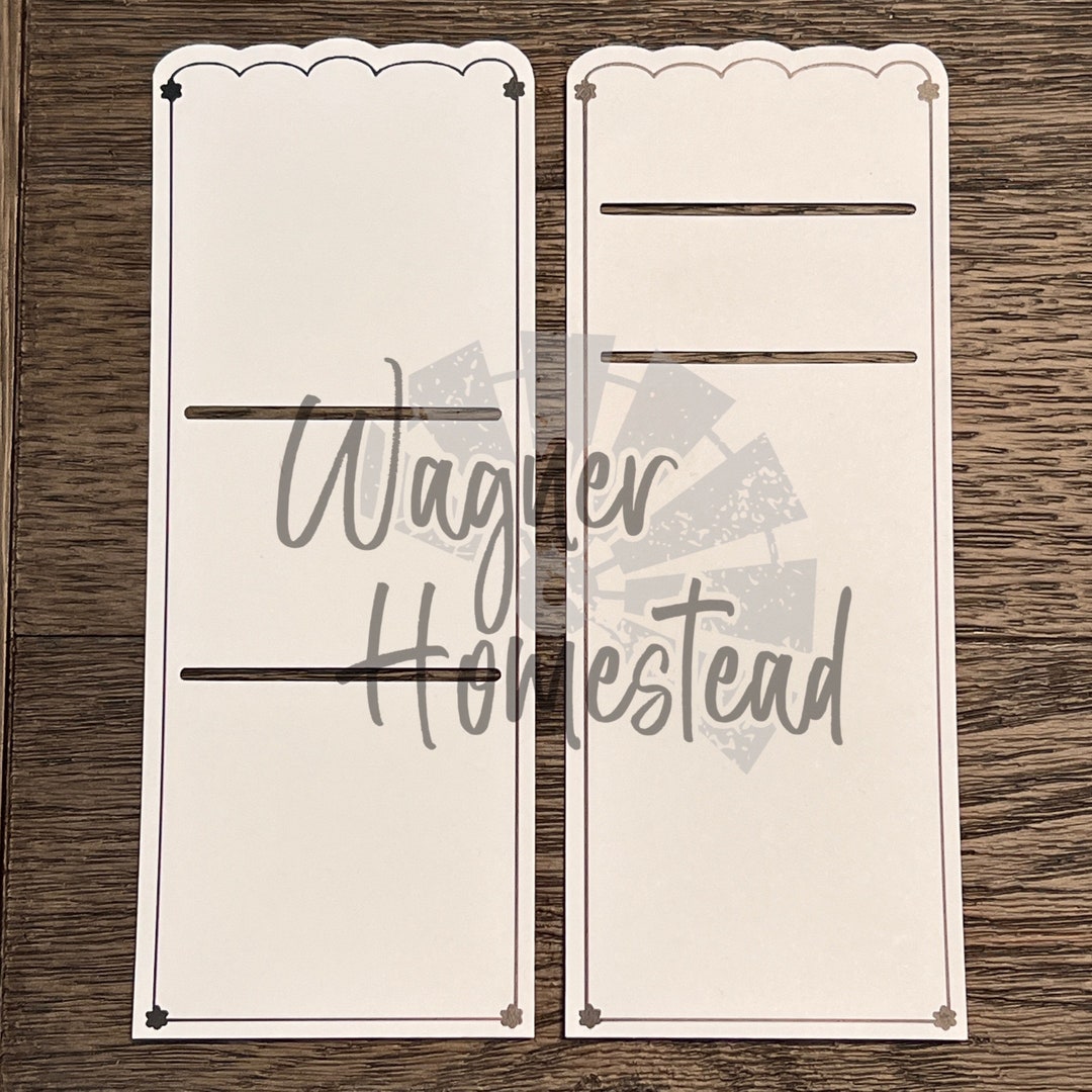 Bookmark Packaging Cards for Sublimation or Laser Cut Bookmark ...