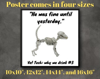 Vet Tech Week Poster | Etsy