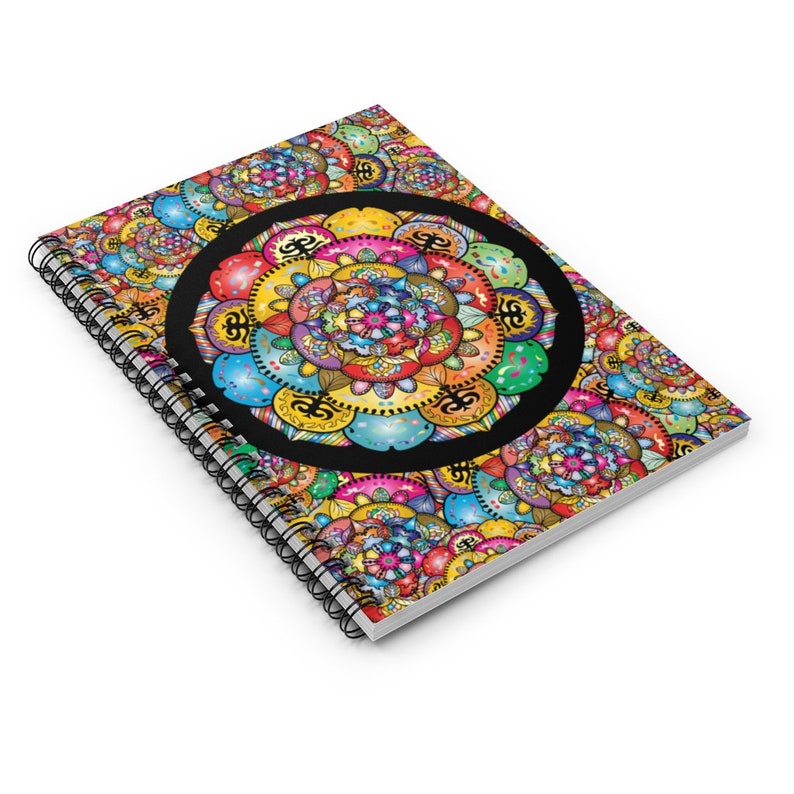Mandala Spiral Notebook, Art Journal, Zen, Yoga, Meditation, Calming ...