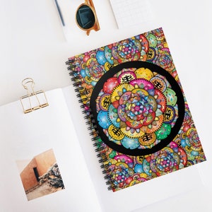 Mandala Spiral Notebook, Art Journal, Zen, Yoga, Meditation, Calming ...
