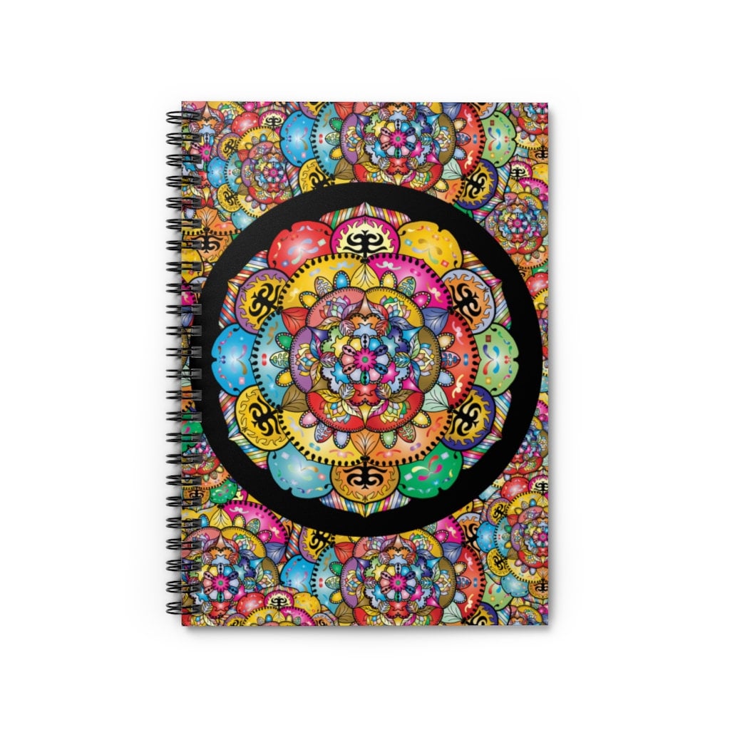 Mandala Spiral Notebook, Art Journal, Zen, Yoga, Meditation, Calming ...