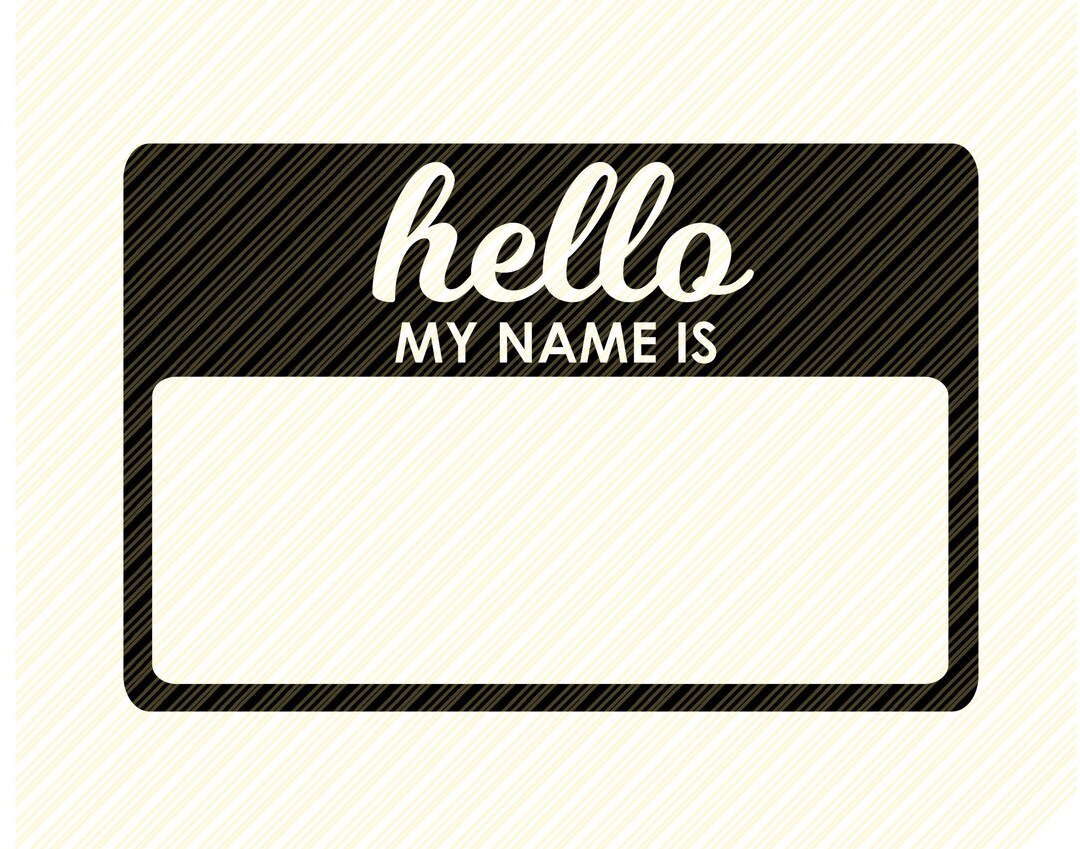 Hello My Name is SVG Name Tag SVG Vector Image Cut File for Cricut and ...