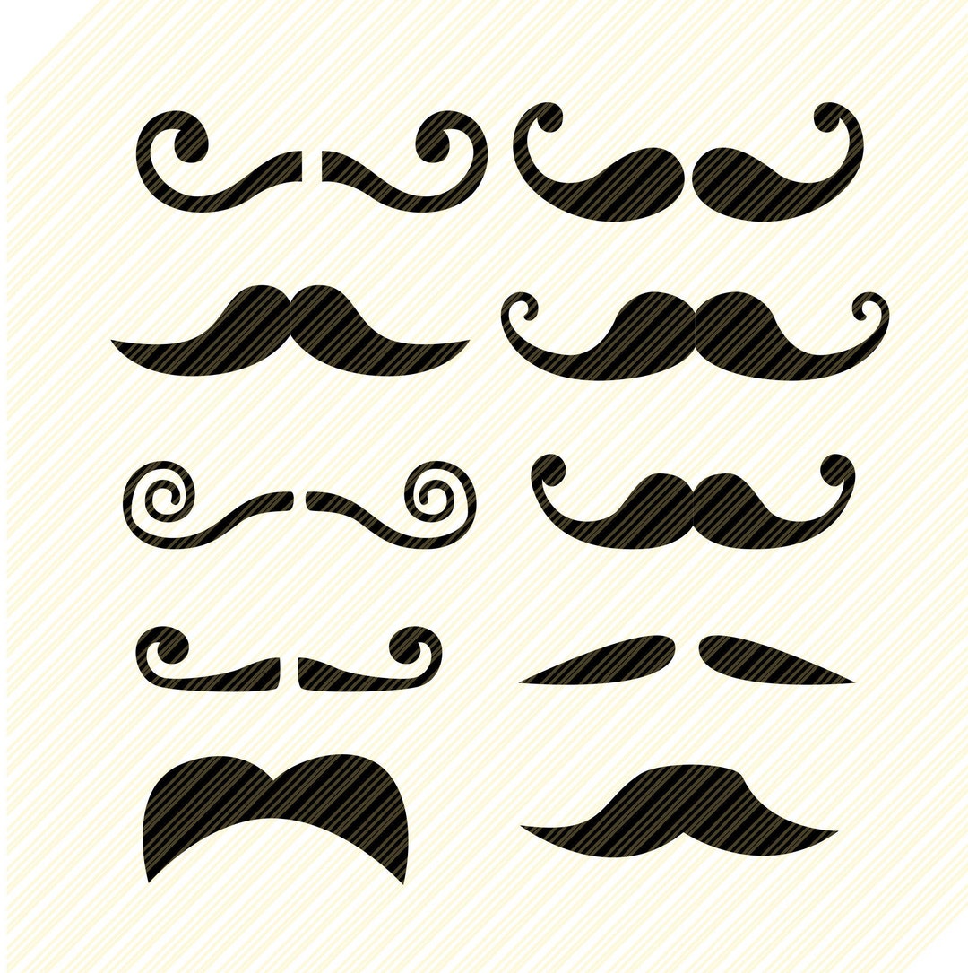 Mustache Svg,mustaches Svg,moustache Cutting File,mustache Clipart ...