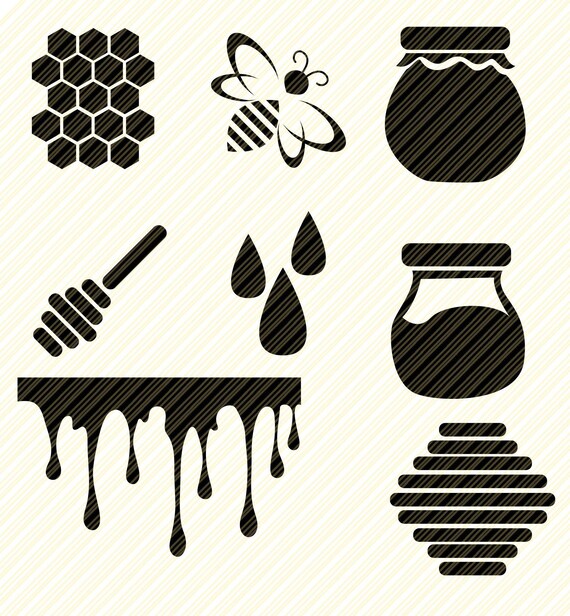 Honey drips svg Honeycomb SVG Honey Bee stencil svg Cut file | Etsy