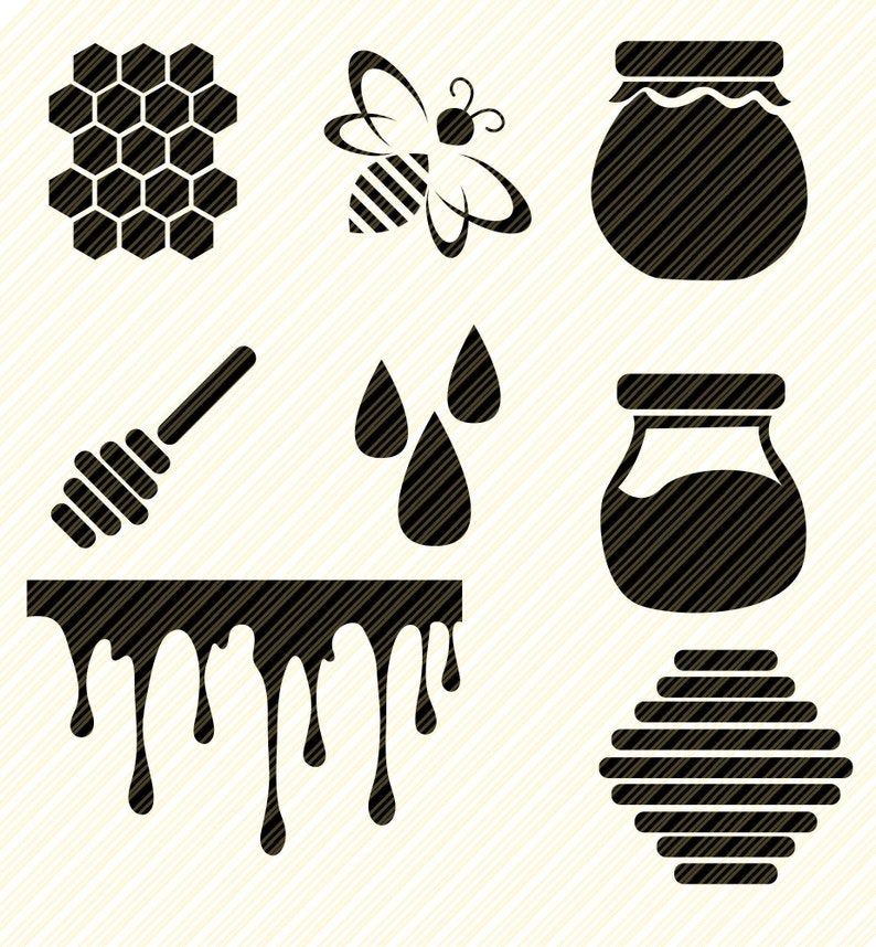 Honey Drips Svg Honeycomb SVG Honey Bee Stencil Svg Cut File ...