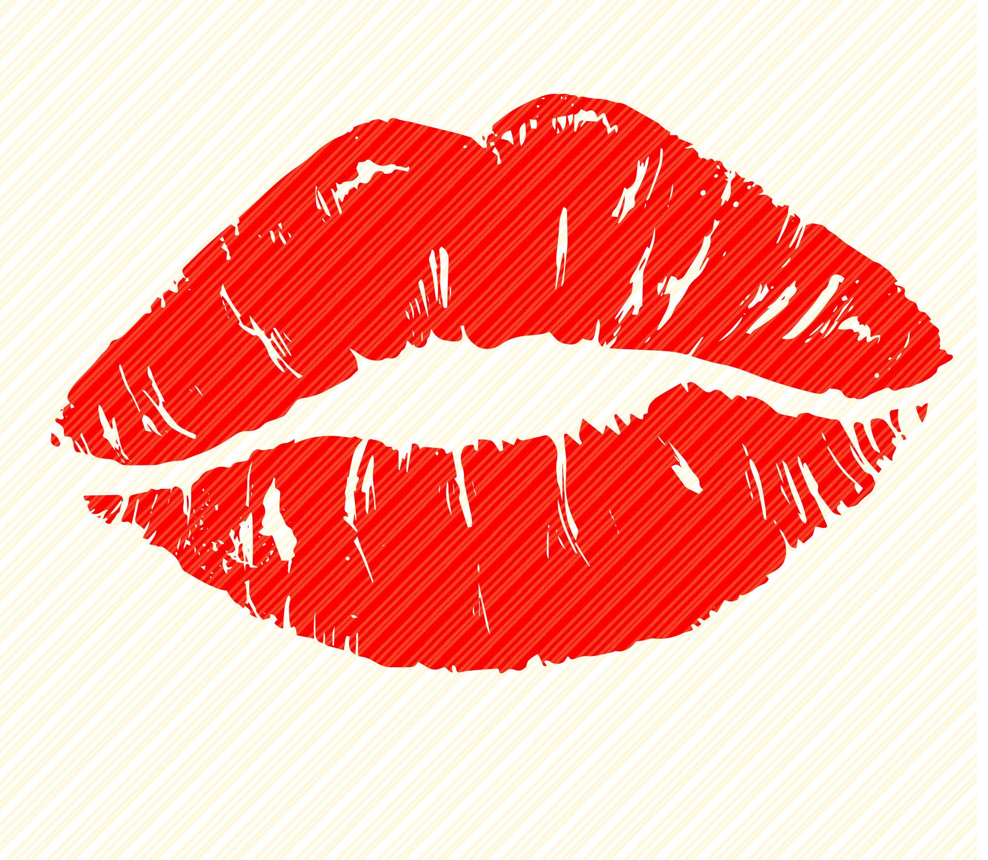 Lip Print SVG - Valentine's Day SVG - Red Lips SVG - Valentine's Svg ...