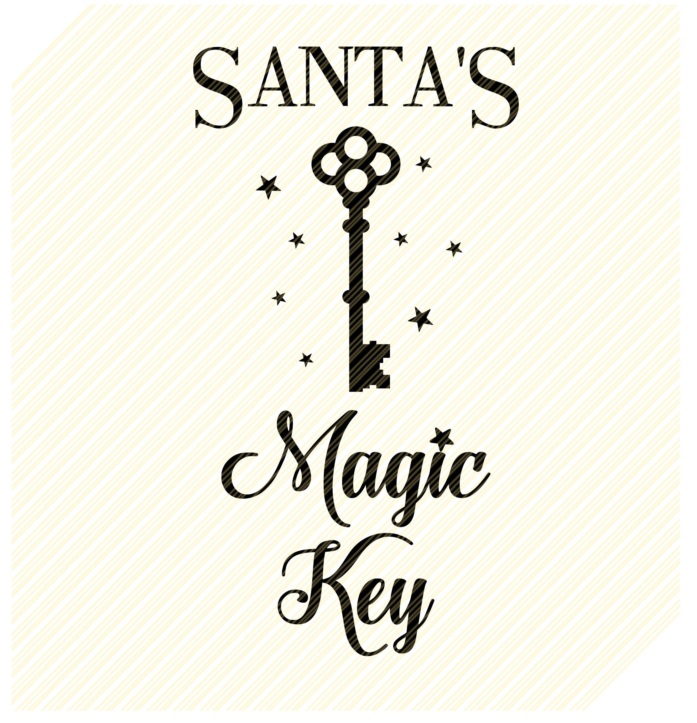 Santa's Magic Key Tag svg santa's magic key Santa | Etsy