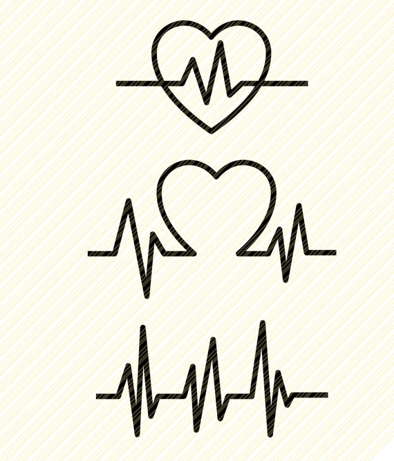 Heart Beat Svg Ekg Svg Heartbeat Svg Heartbeat Clipart | Etsy