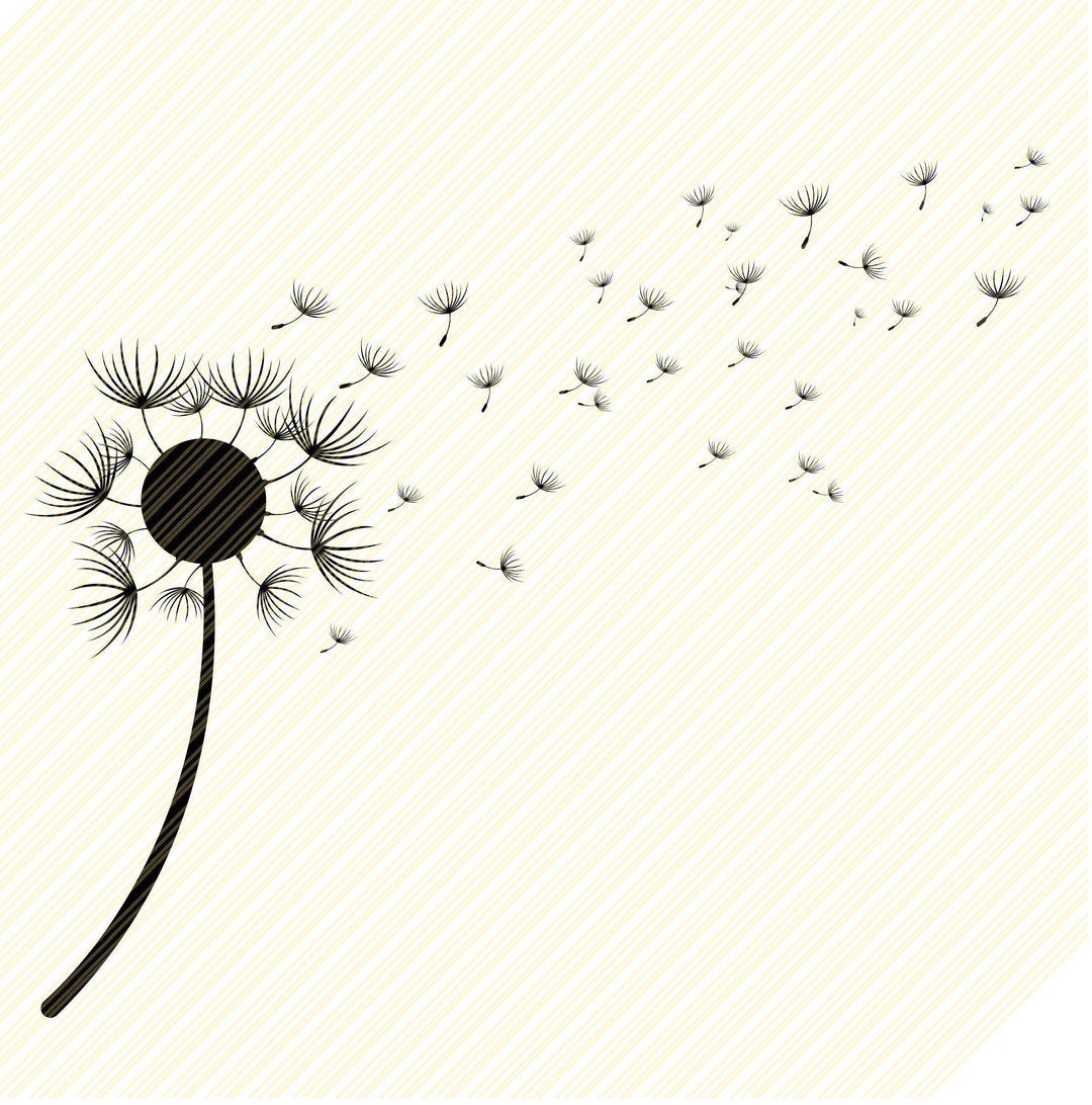 Dandelion Svg, Dandelion Flower Svg Files for Cricut, Clipart, Digital ...