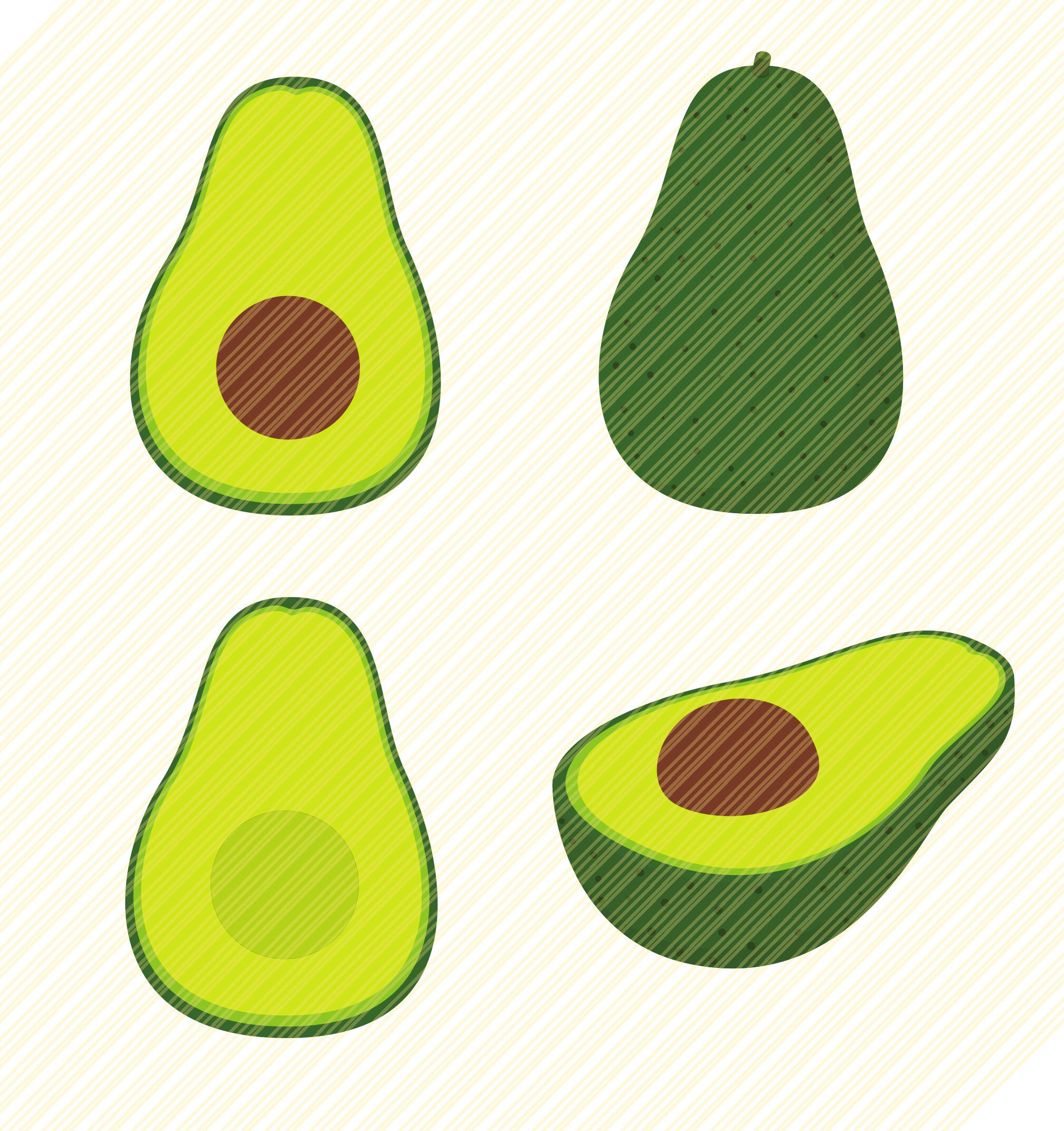 Aguacate svg archivo svg de aguacate clip art de aguacate | Etsy México