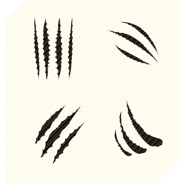 Cat Scratch Marks Svg - Etsy