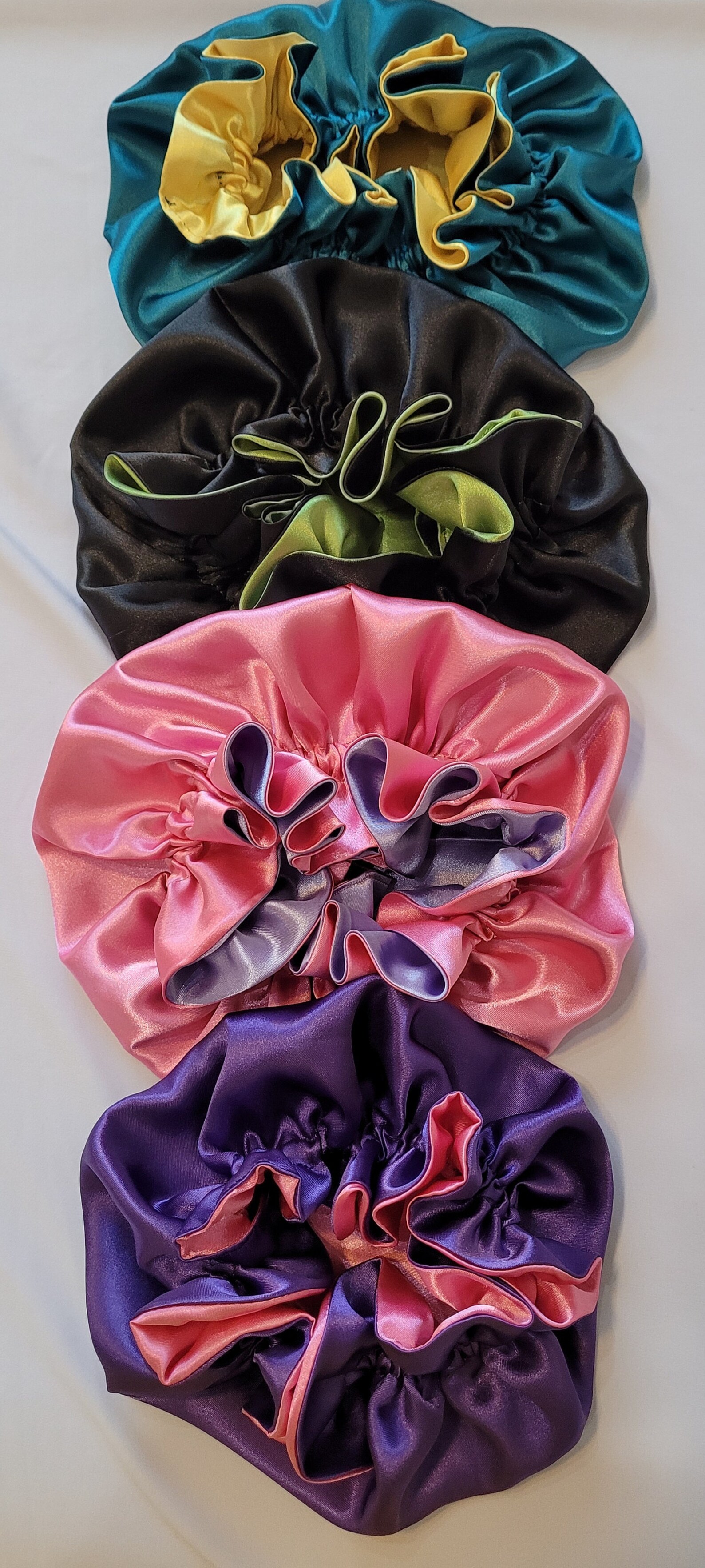 Two Toned Satin Reversible Baby Bonnets - Etsy