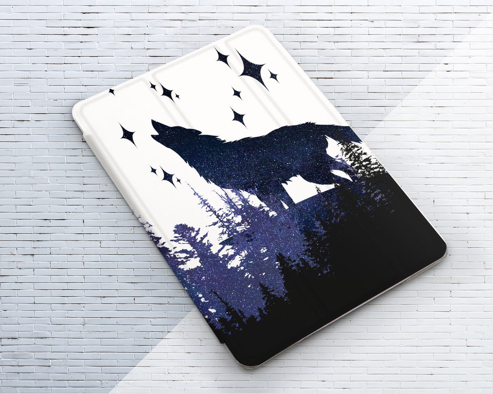 Full moon Tablet Case 12 in Night Wolf Galaxy Tab A 10.5 | Etsy