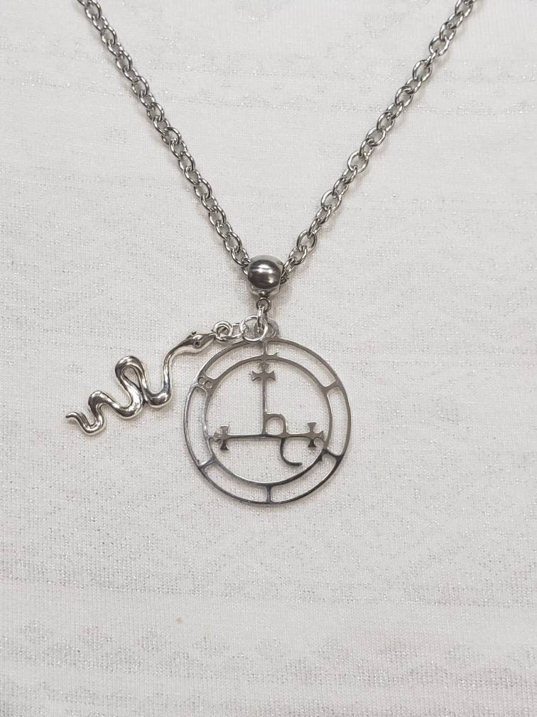 Lilith Sigil With Serpent Necklace - Etsy