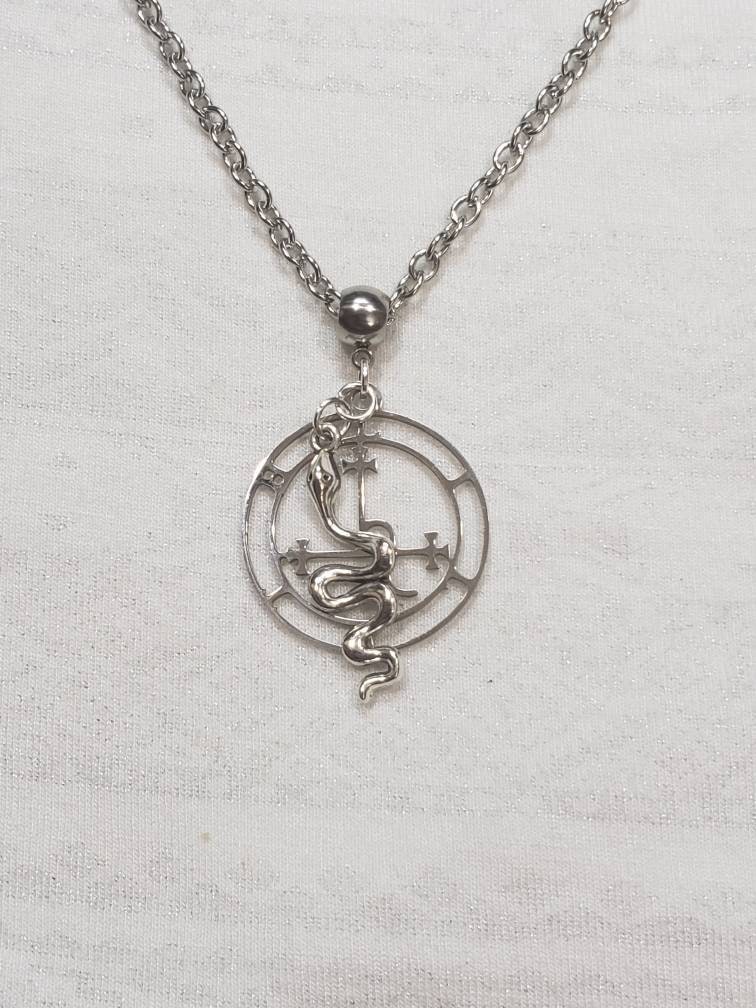 Lilith Sigil With Serpent Necklace | Etsy
