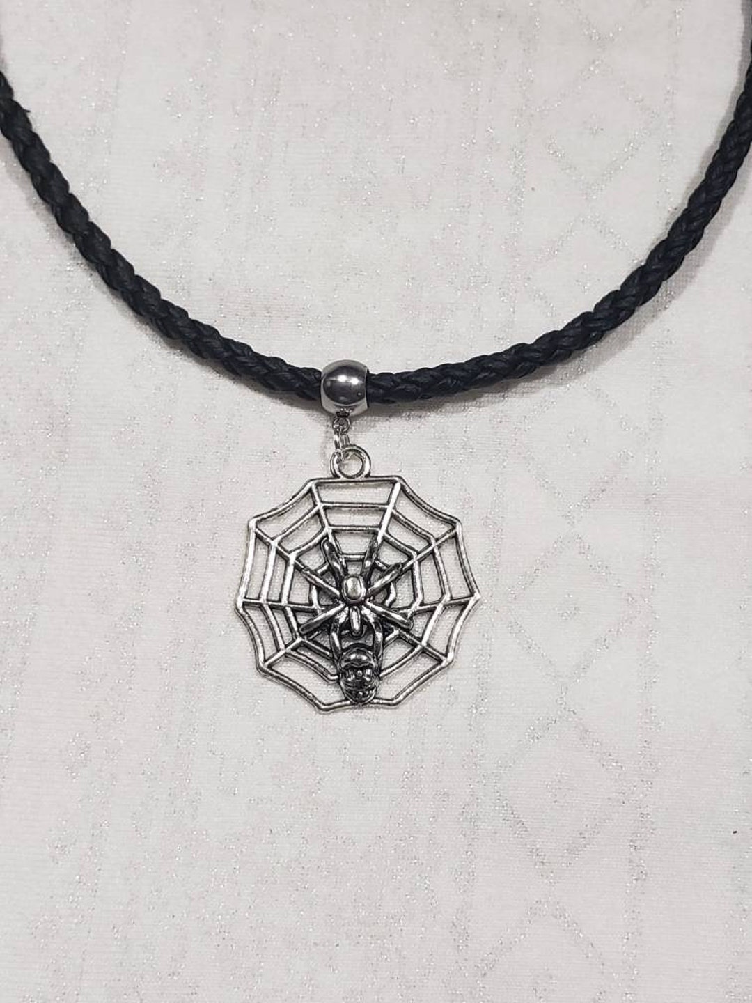 Spider Web With Spider Necklace - Etsy