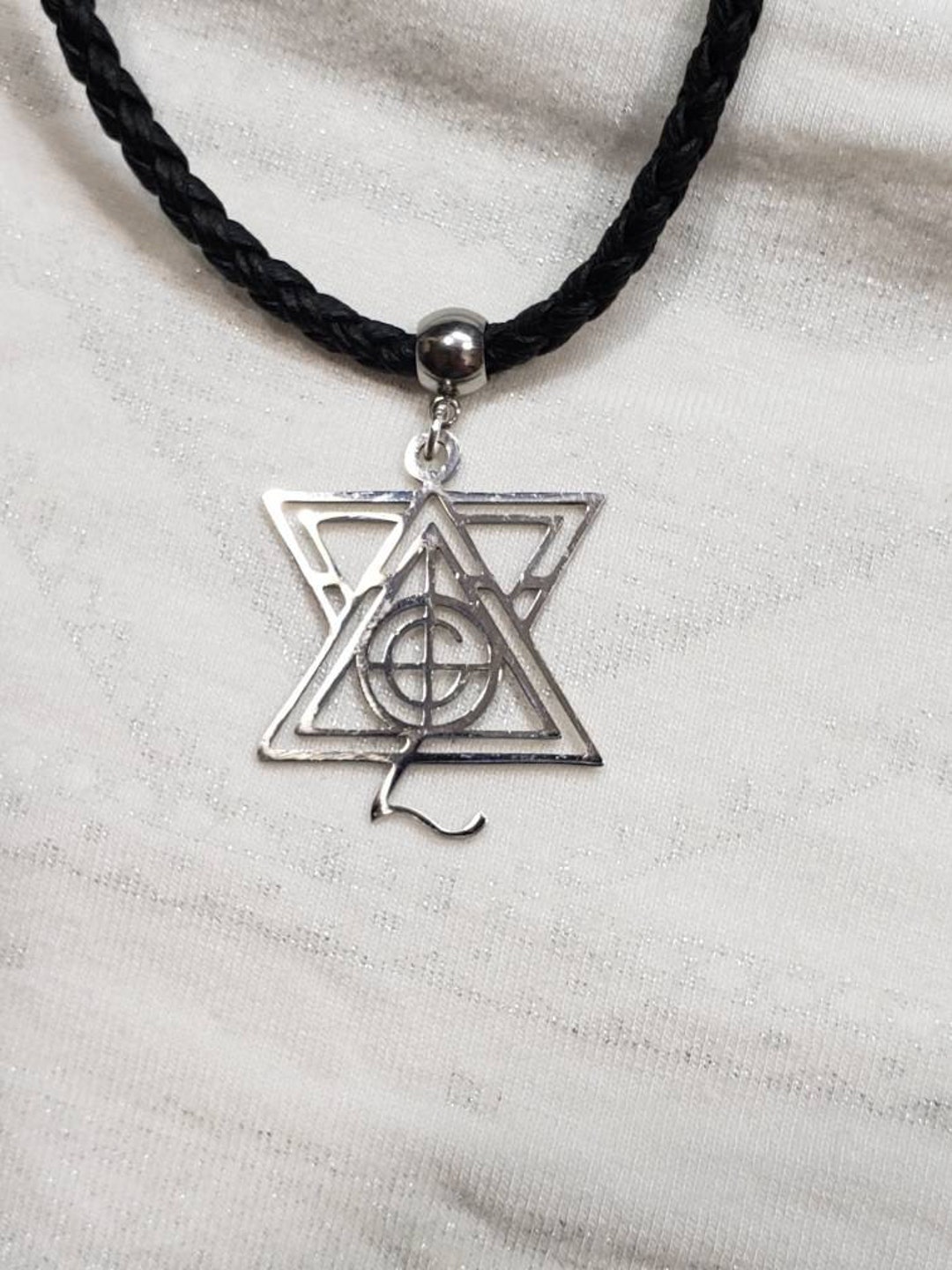 Ghost Symbol Necklace - Etsy