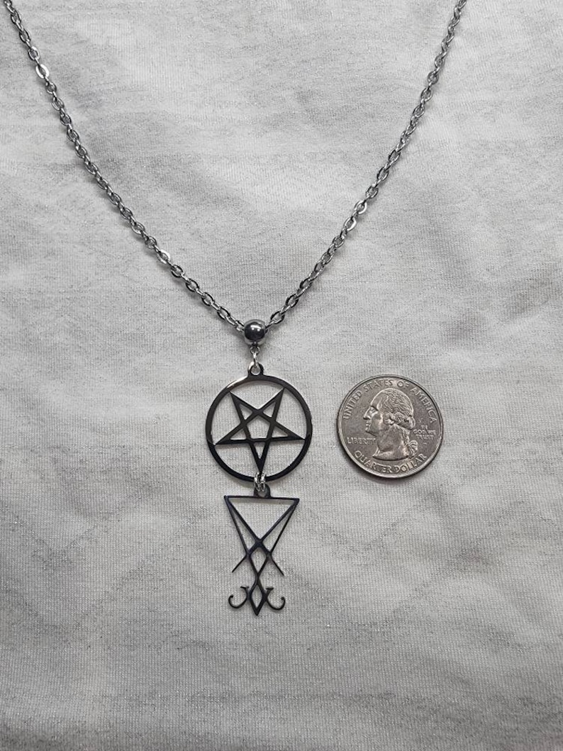 Lucifer Inverted Pentagram Necklace. - Etsy