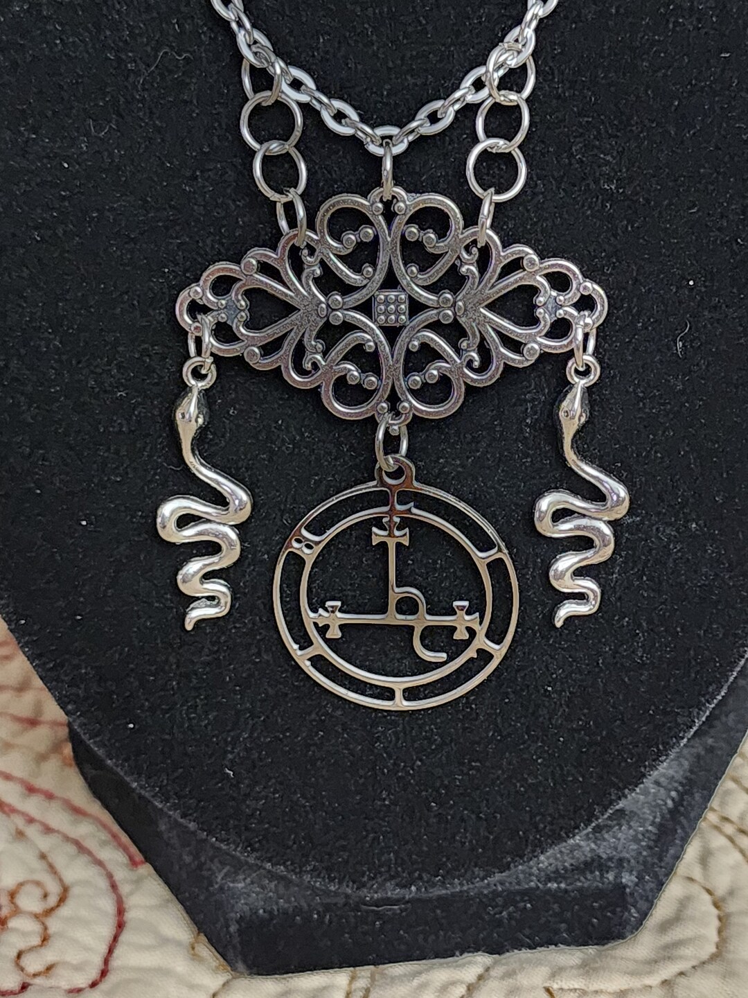 Lilith With Snakes Necklace - Etsy