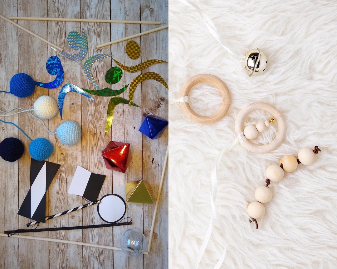 DIY Montessori Sensory Mobile Kit – Handmade High-contrast Mobile for ...