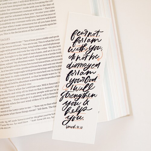 Isaiah 41:10 Bookmark Christian Bookmark Scripture Bookmark - Etsy