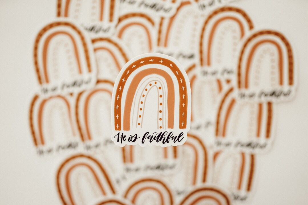 Faithful Rainbow Sticker Bible Stickers | Christian Stickers | Jesus ...