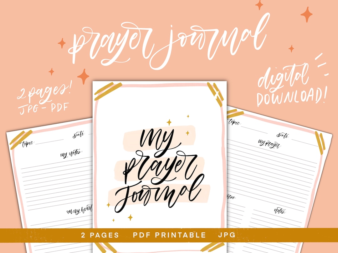 Prayer Journal/digital Download/christian Devotional - Etsy