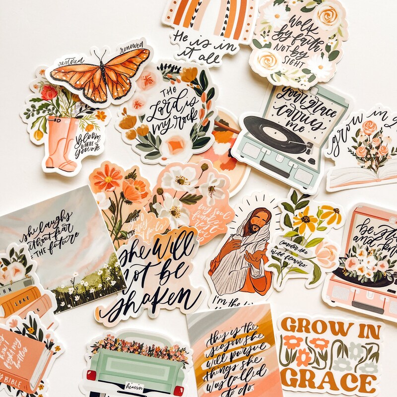 Christian Stickers - Etsy