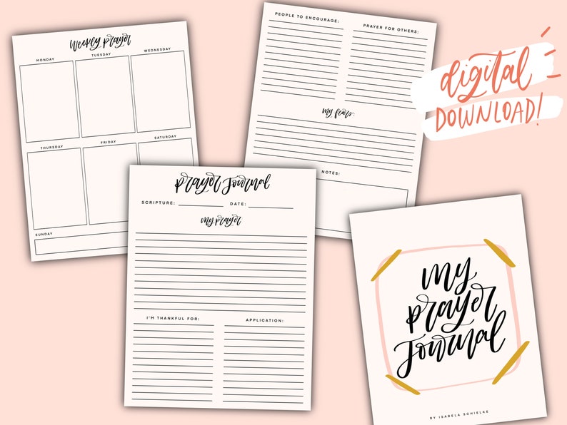 Prayer Journal/digital Download/christian Devotional - Etsy