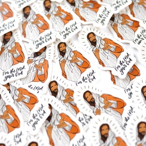 I'm the Lord Your God Jesus's Illustration Bible Stickers Christian ...