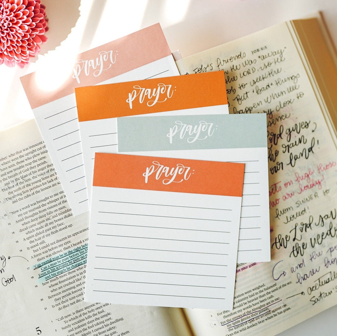 Prayer Cards Bible Journaling Card Set Christian Gift - Etsy