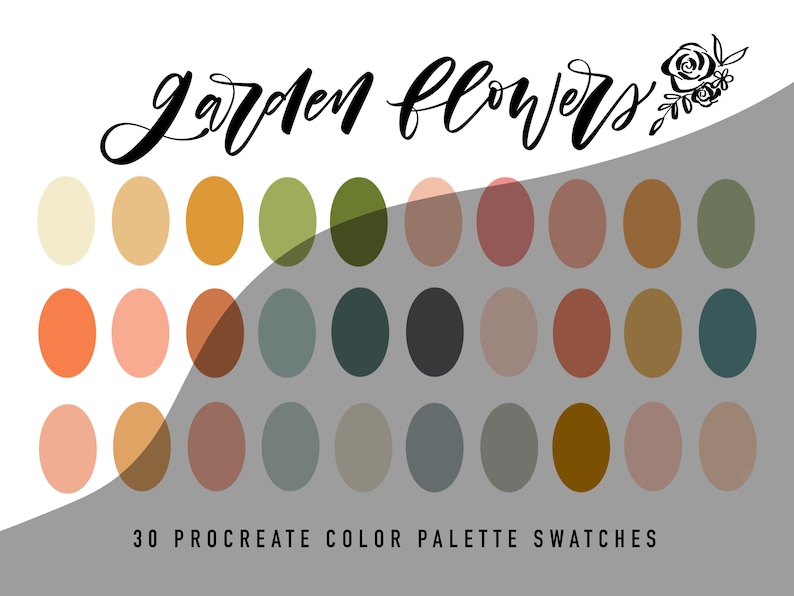 30 Procreate Color Swatches Procreate Color Palette | Etsy