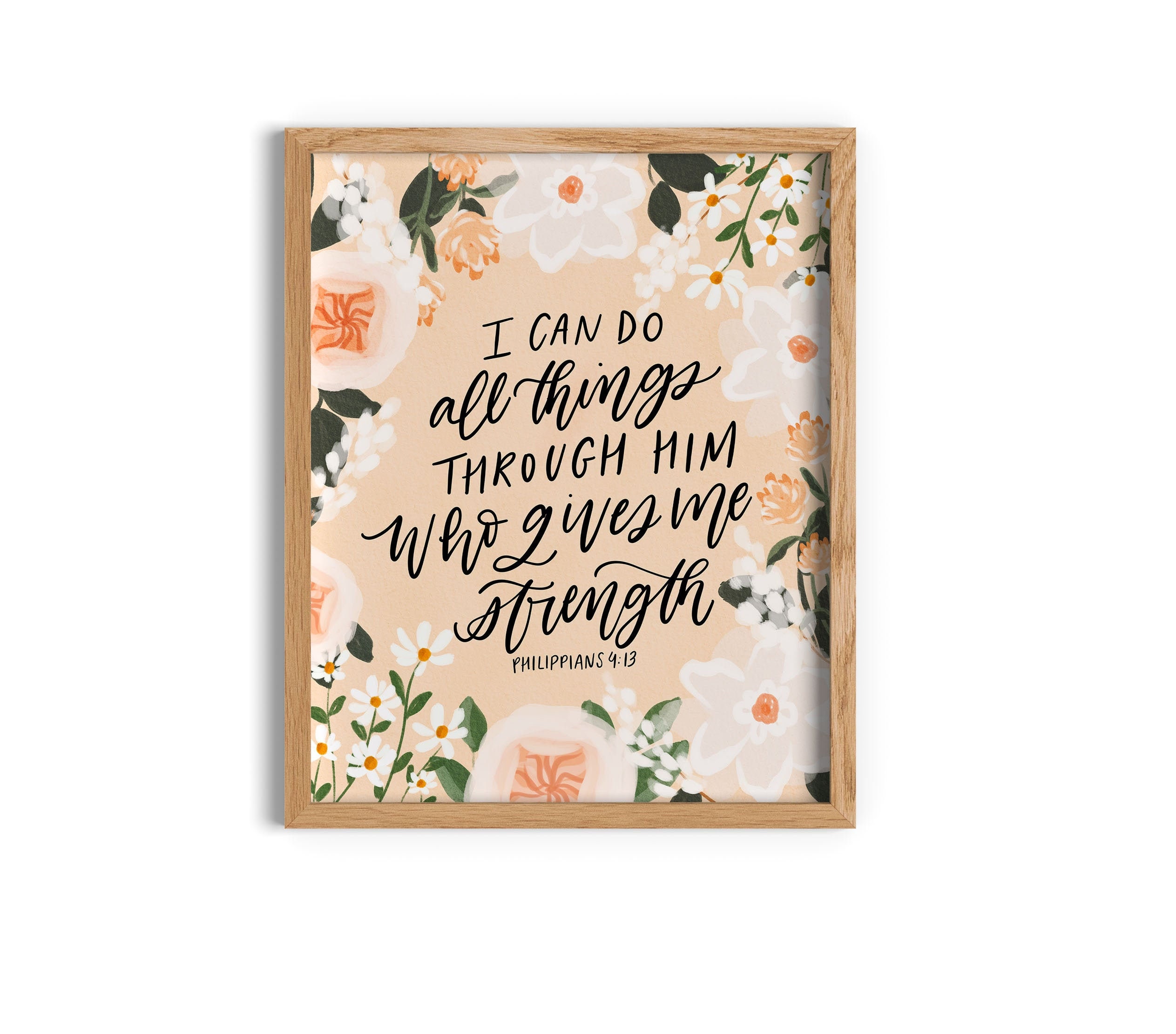 I Can Do All Things Through Christ Bible Verse Wall Art Wall Print Wall ...